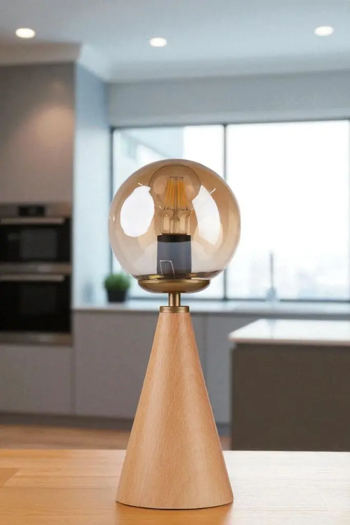 Opviq Stona lampa Juno, Bež-zlatne boje