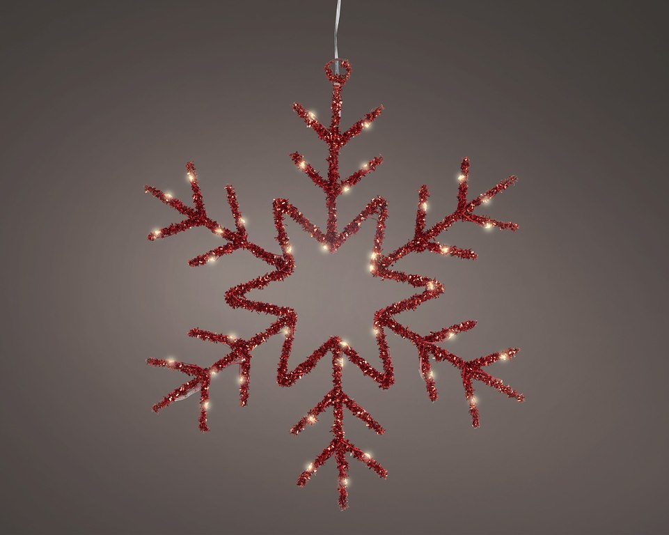 DekorDom novogodišnja dekoracija - led snowflake 40cm 489393 - red - kmgID: EK000784666
