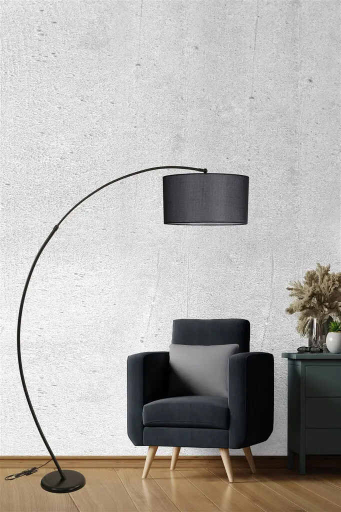 Opviq Podna lampa Mısra, 185 cm, E27, Crna