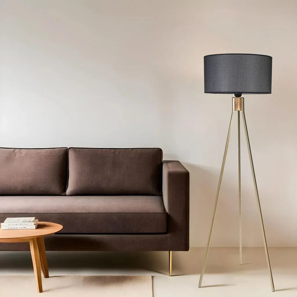 Opviq Podna lampa Fısco, 155 cm, E27, Zlatne boje