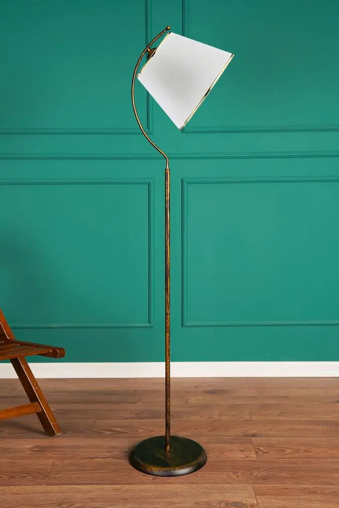 Opviq Podna lampa Conic, 165 cm, 24 cm D) E27 40W, Zlatne boje