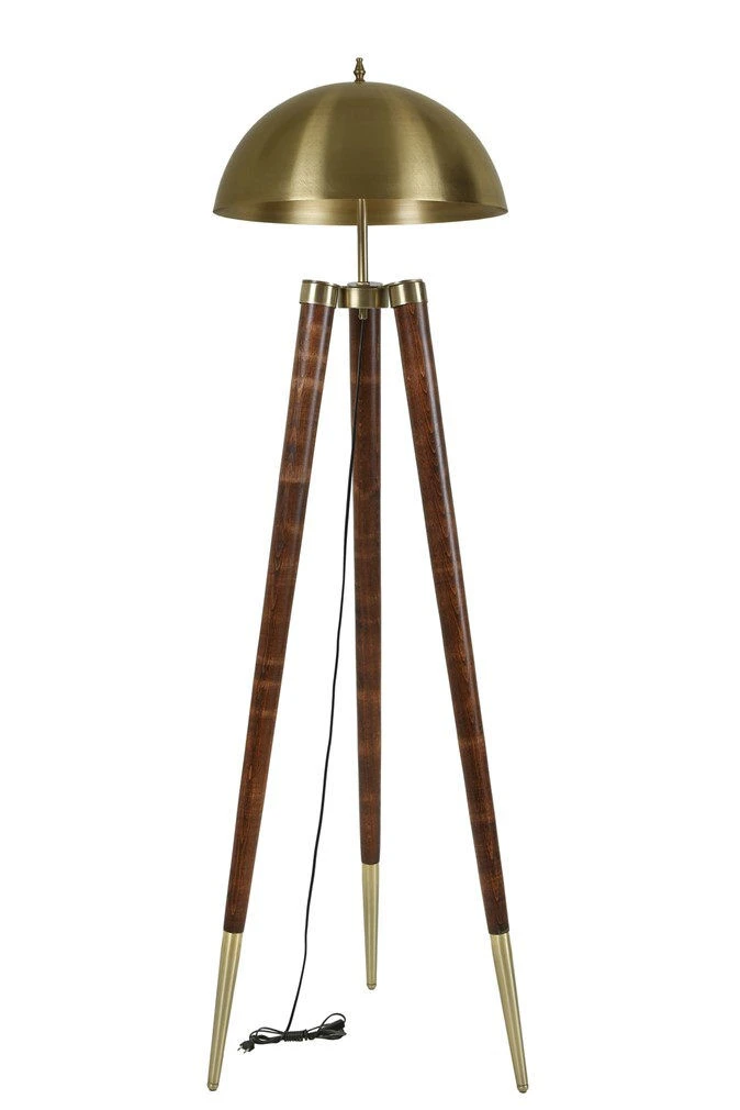 Opviq Podna lampa Retro, 165 cm, E27, Zlatne boje