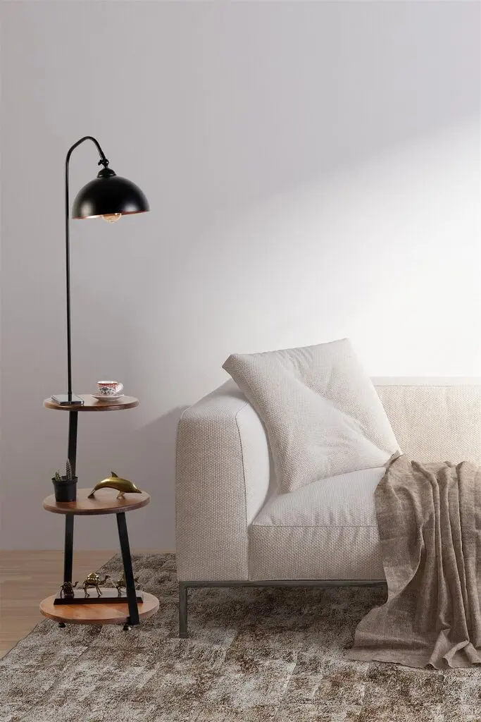 Opviq Podna lampa Sorti Retro, 40 cm Base, E27, Crna