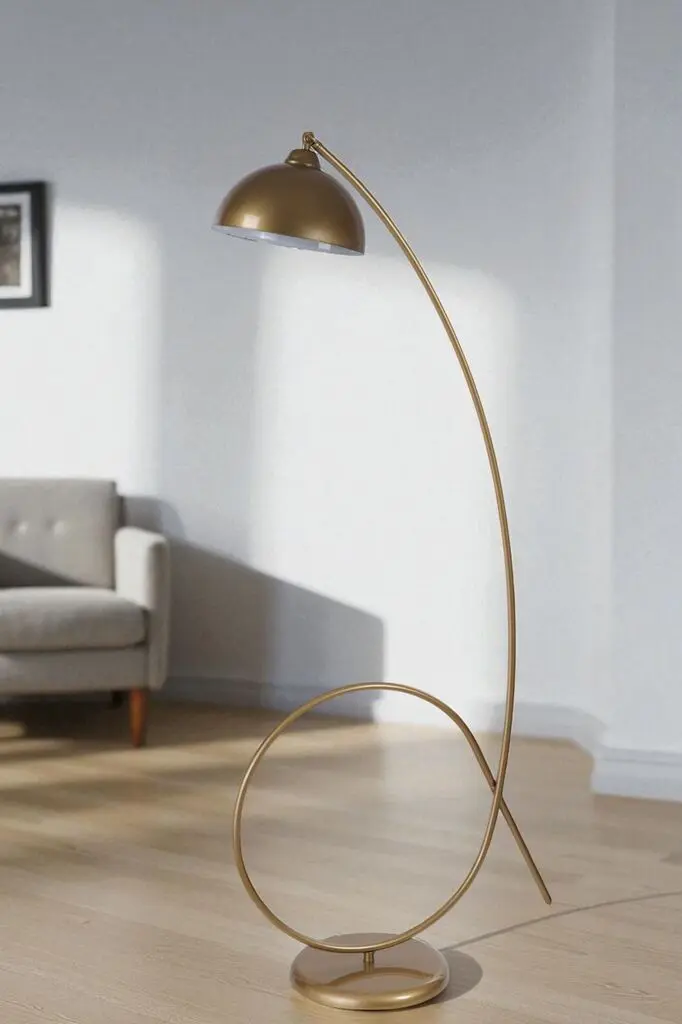 Opviq Podna lampa 8966-2, Zlatne boje