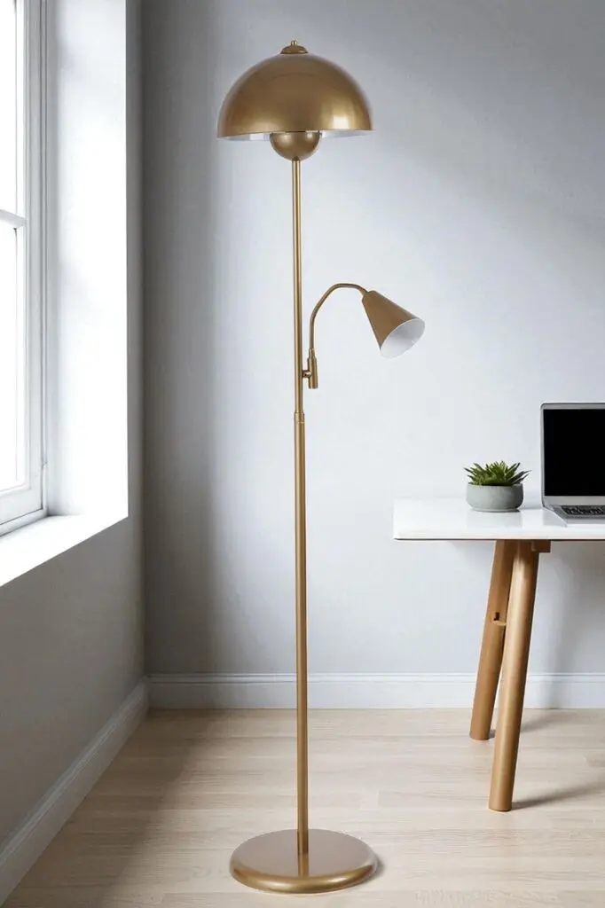 Opviq Podna lampa Devin, Zlatne boje