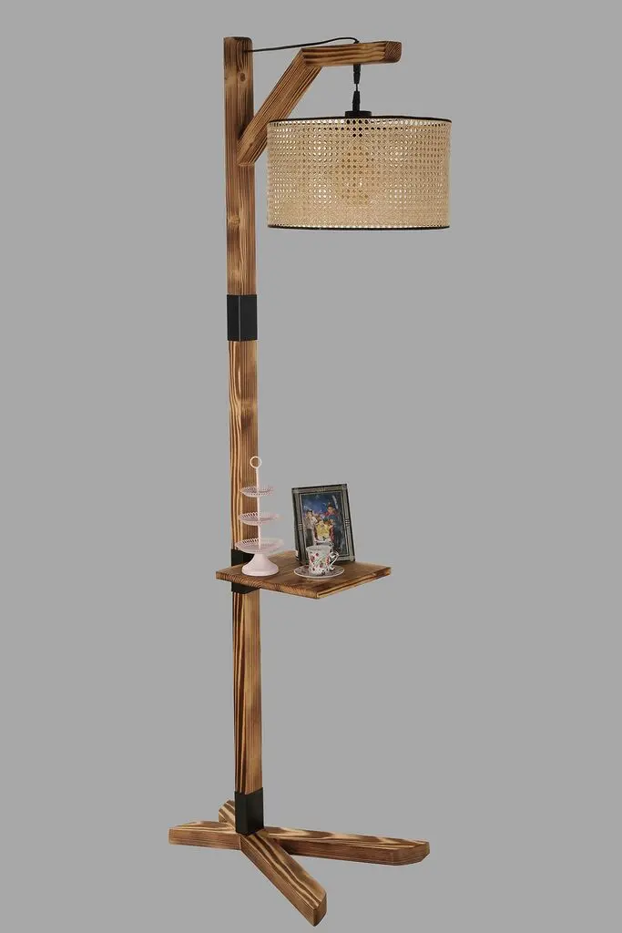 Opviq Podna lampa Liza, 185 cm, E27, Smeđe boje