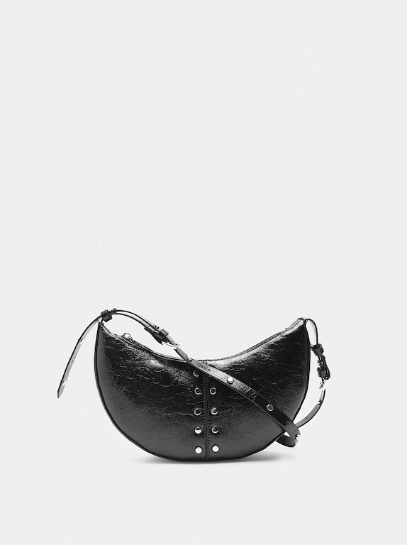 HALF-MOON SHOULDER BAG WITH STUDS