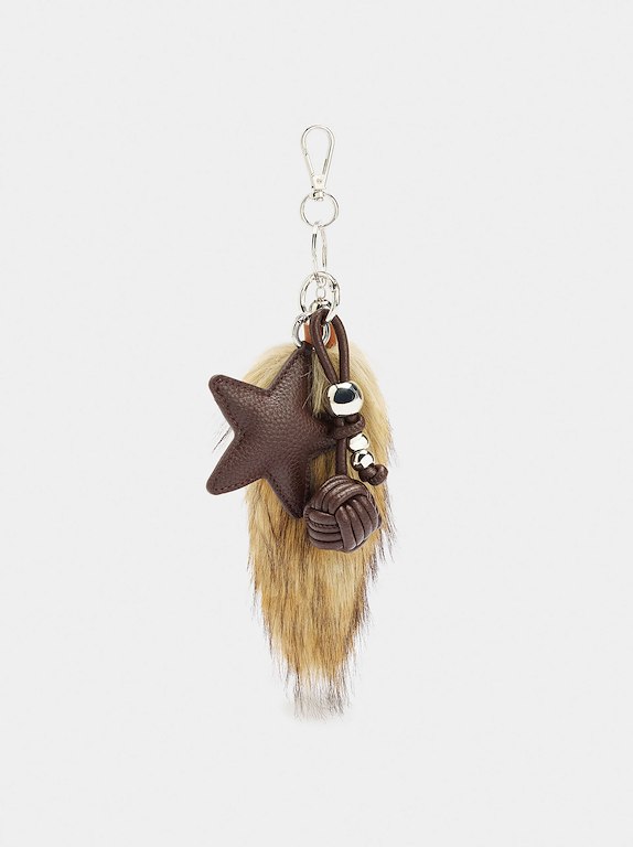 KEYCHAIN CHARM FUR EFFECT WITH STAR