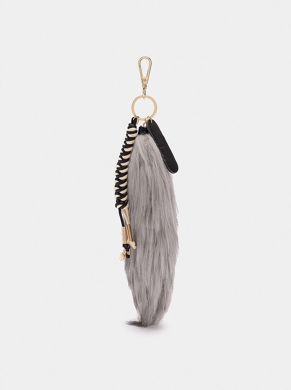 KEYCHAIN CHARM WITH FUR EFFECT