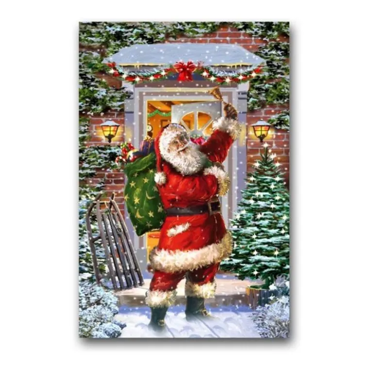 Panel, blind ram, Santa Claus II, LED, 30x40cm