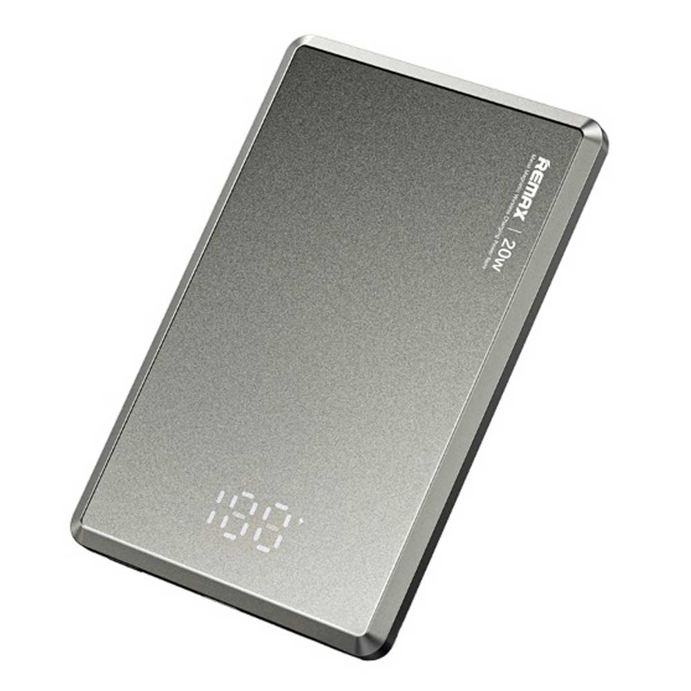 REMAX RPP-107 20W Metal Wireless Charging Power Bank with Digital Display