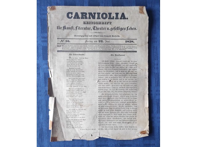 Carniolia    1838.g  Ljubljana
