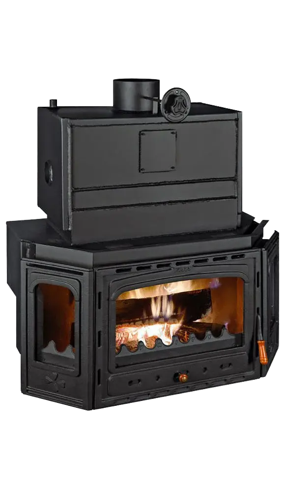 PRITY TCV35 Etažni kamin 40kW, Crni