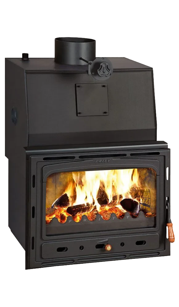 PRITY CV28 Etažni kamin 33.2kW, Crni