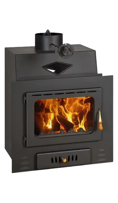 PRITY M Kamin na drva, 13.5 kW, Crni