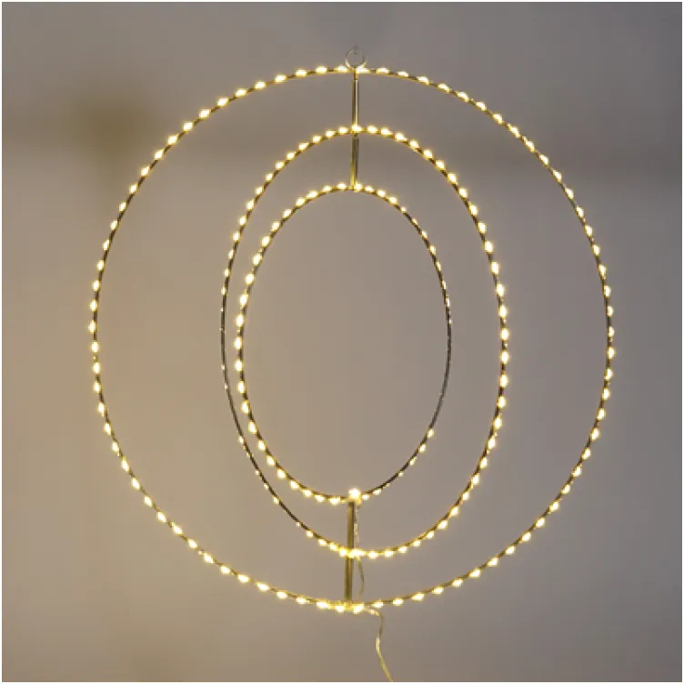 Tarrington House Metalni krug svetleći rotirajući 192 LED 50 cm