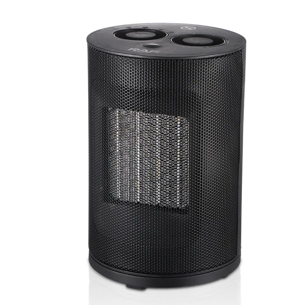 Raf Rotirajuća grejalica sa ventilatorom R.1187G, 1800 W, Crna