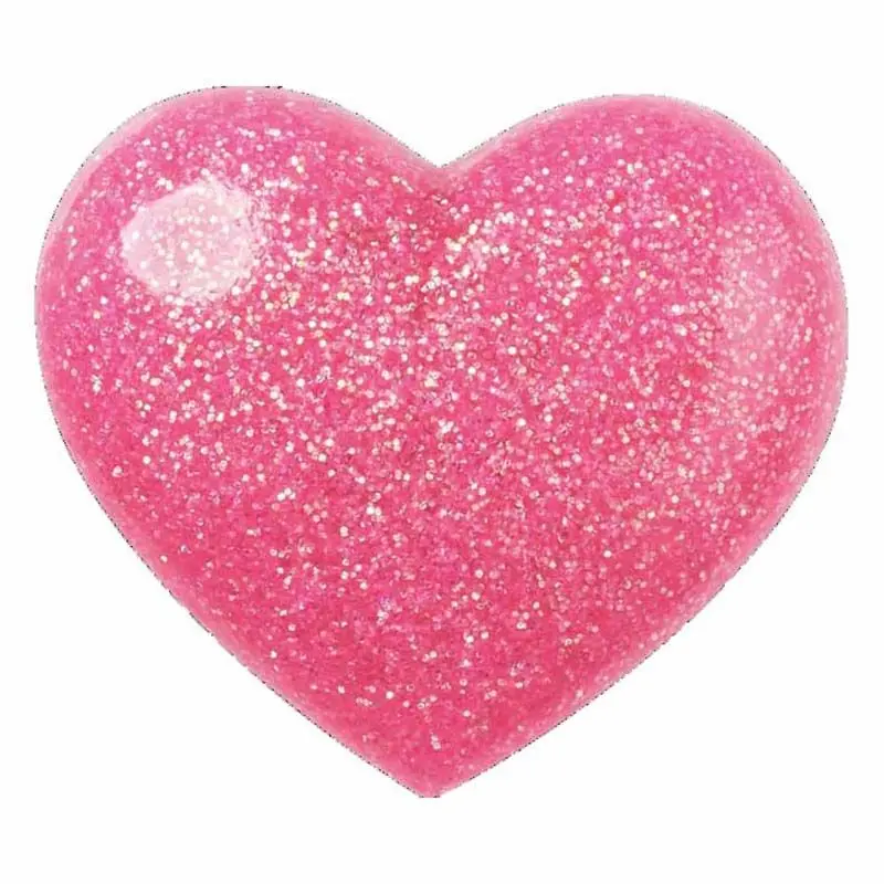 Crocs Ukras za papuče PINK 3D GLITTER HEART