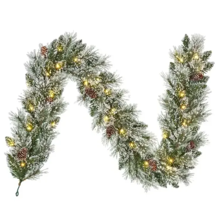 Girlanda vandans led zelena sa snegom 30l tips 100 na baterije 180x20cm