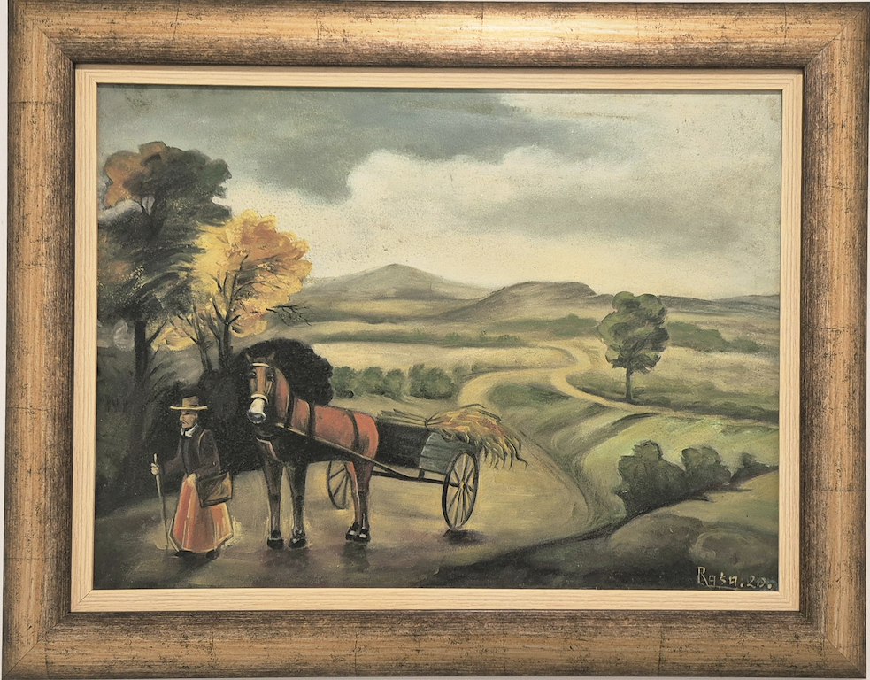 RADE STOILKOVIC -ULJE NA PLATNU – 75X59CM -STARA NAIVA 1