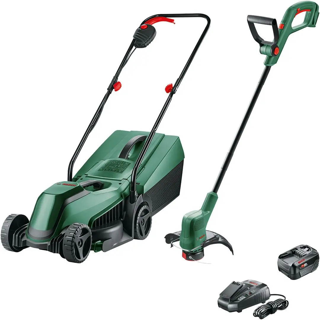 Bosch Akumulatorski trimer za travu EasyGrassCut 18V-26 + akumulatorska kosilica EasyMower 18V-32-200, 1x4,0 Ah 06008B9D02