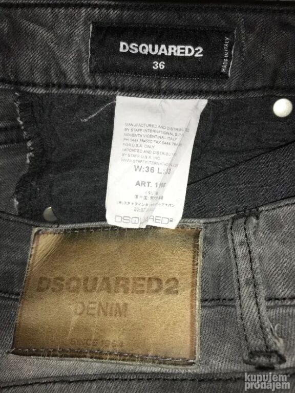 Farmerke, Dsquared2, bоја - Siva