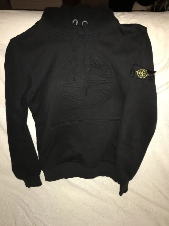 Original STONE ISLAND duks M KAO NOV Crna boja kapuljaca dzepovi