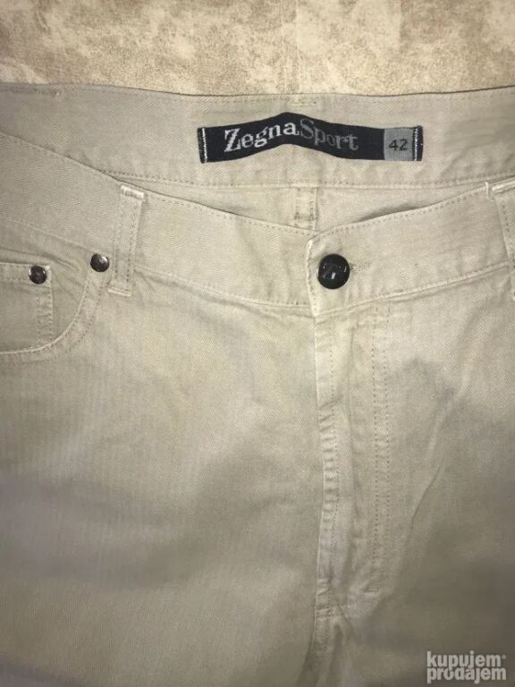 Original ZEGNA pantalone 40 100% cotton Polustruk 54cm, duzina 120cm