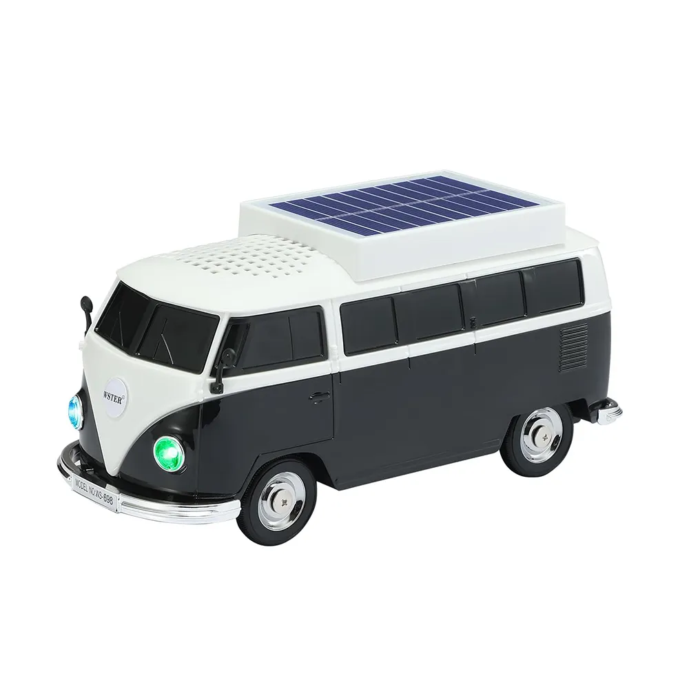 Zvucnik bluetooth WS-698 sa solarnim punjenjem auto crno beli