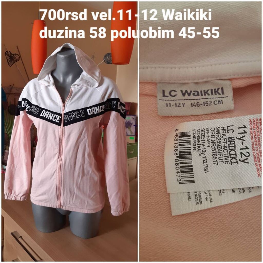 LC Waikiki dukserica/lagana jakna sa kapuljačom za decu - Model: LC