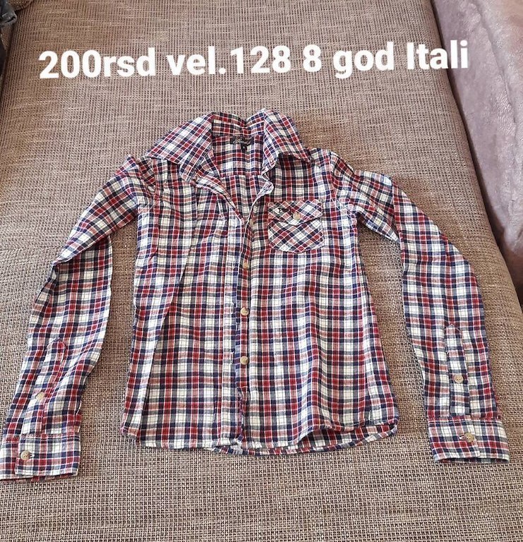 Dečija karirana košulja Goodies, veličina 128 (oko 8 godina). Klasičan