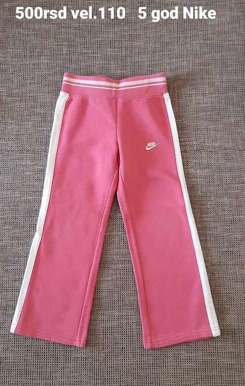 Nike dečije donji deo trenerke - Model: roze sportske pantalone sa