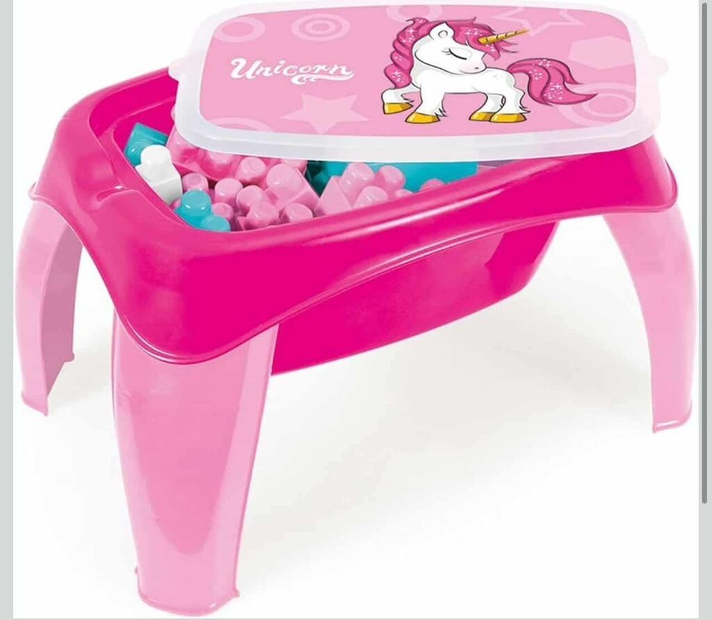    Dolu Unicorn Activity Table      sto za igru sa kockama za decu