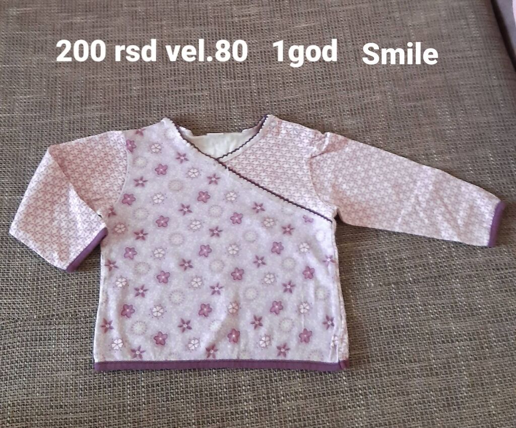 Dečija bluza Smile, veličina 80 (za oko 1 godinu). Mekani pamučni