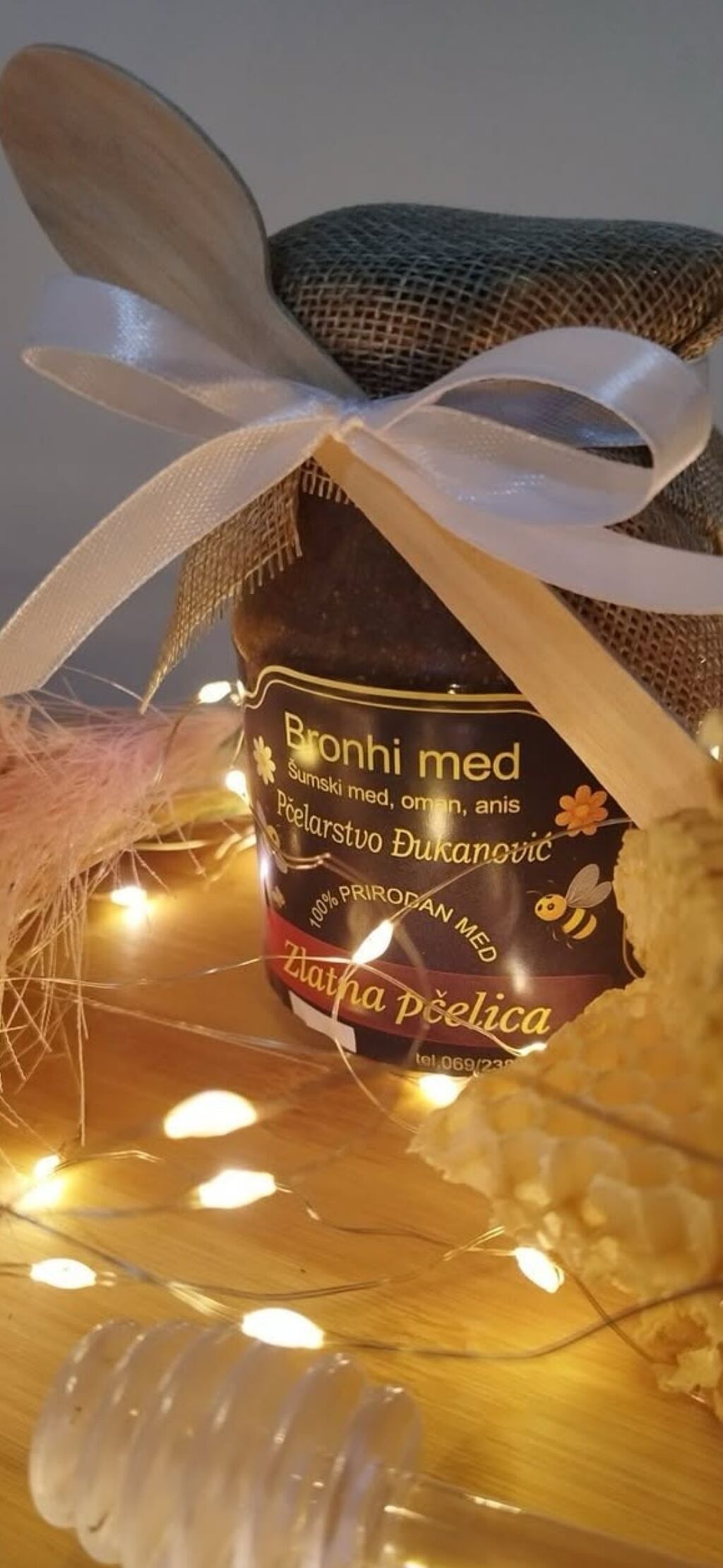 Bronhi med – 100% prirodan med 1/2kg „Zlatna pčelica“ (Pčelarstvo
