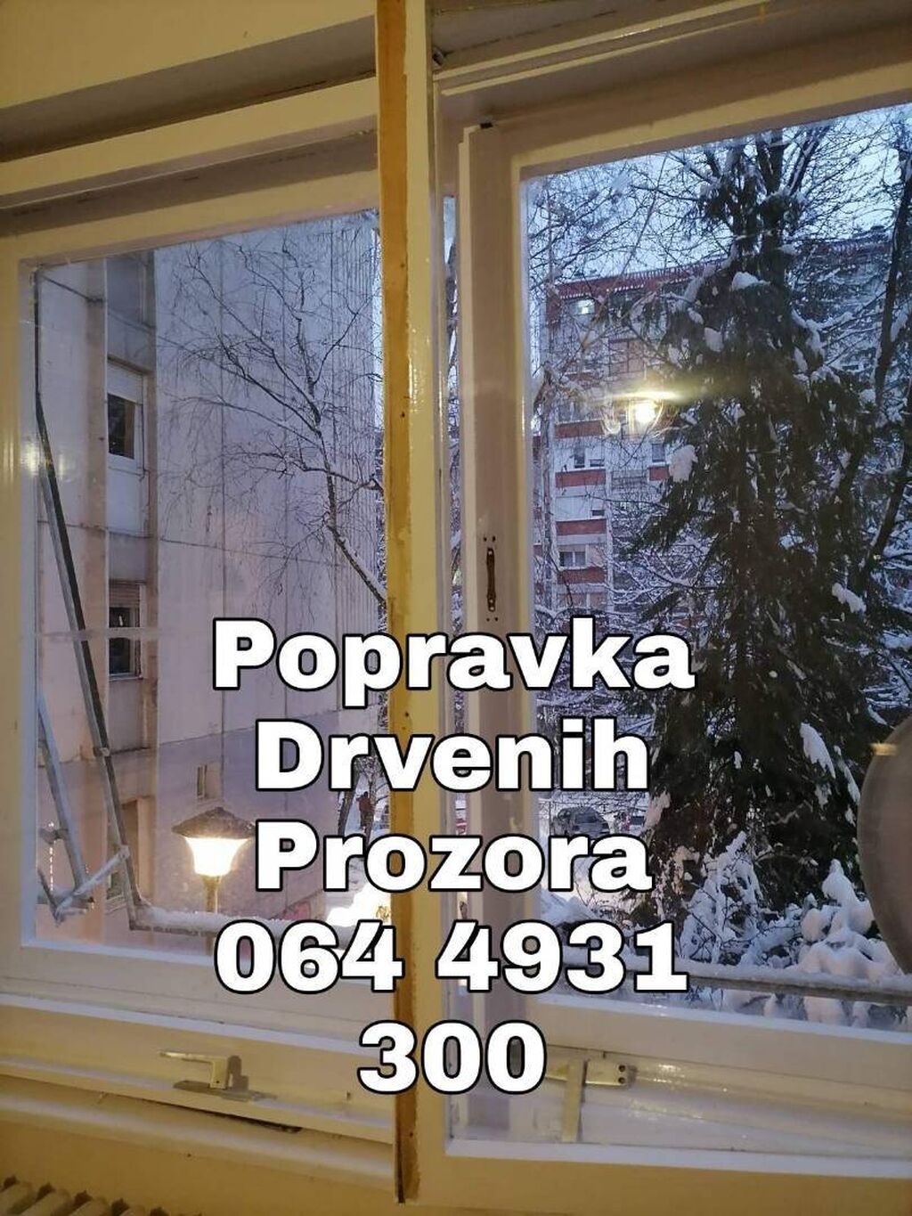 Usluga: Popravka drvenih prozora i promena smera otvaranja vrata –