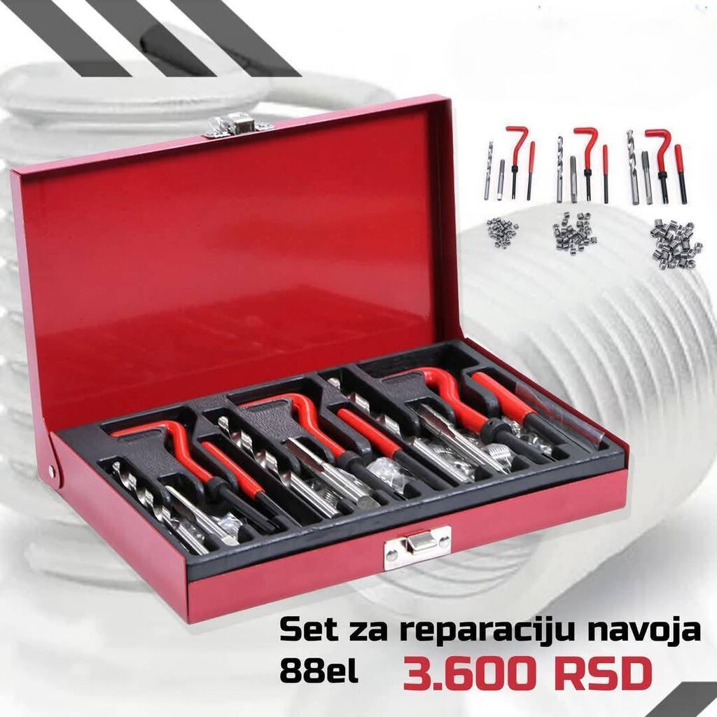 Set za reparaciju navoja – 88 delova Kompletan profesionalni set u