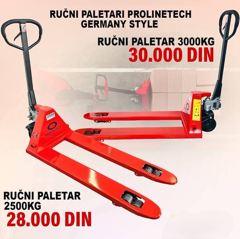 Ručno upravljani paletari PROLINETECH – Germany style. - Modeli