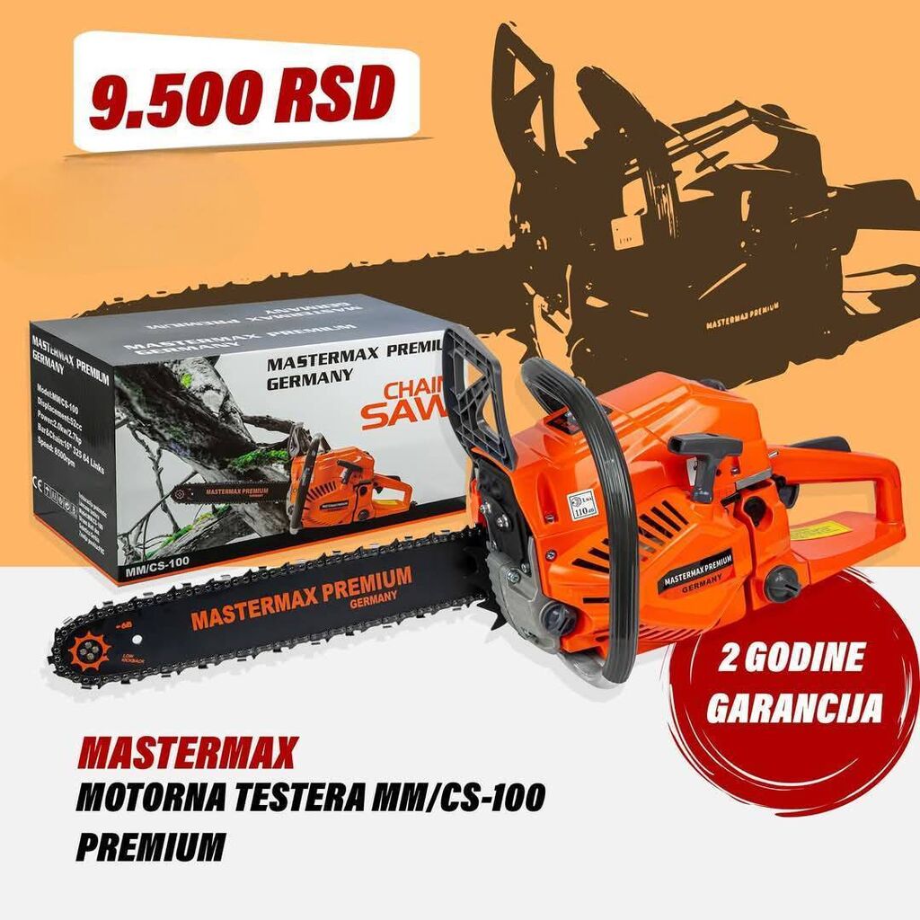 MASTERMAX motorna testera MM/CS-100 Premium - Benzinska lančana