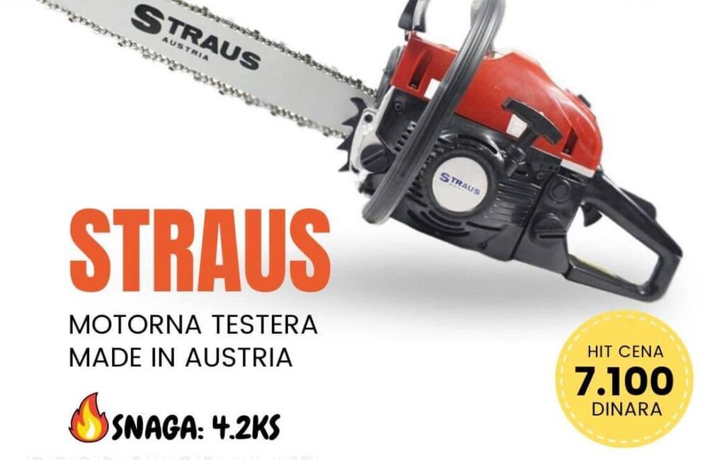 STRAUS motorna testera – Made in Austria - Snaga: 4.2 KS - Benzinski