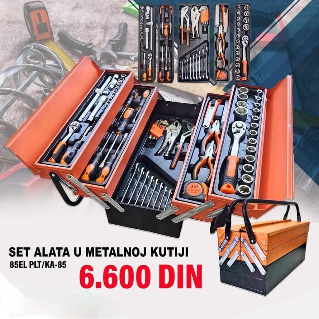 Set alata u metalnoj kutiji – 85 elemenata (PLT/KA-85) Robusna