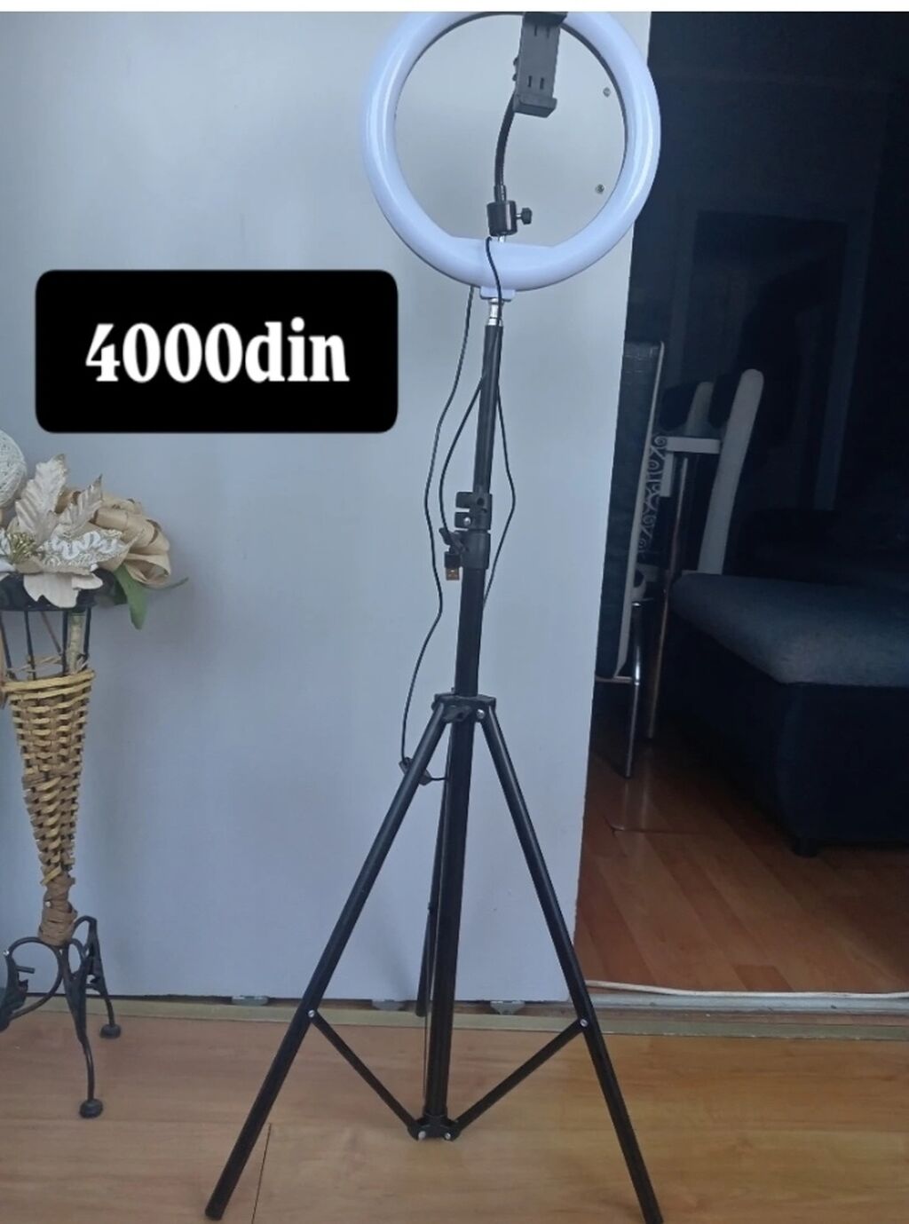 LED ring light sa stalkom i držačem za telefon - Okruglo LED svetlo