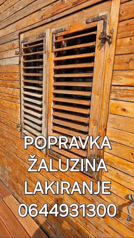 Usluga: Popravka i lakiranje drvenih žaluzina Opis: - Profesionalna