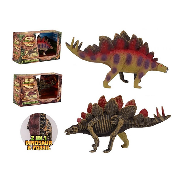Figura Dinosaurus 2u1 figura-fosil Stegosaurus Animal World 53693
