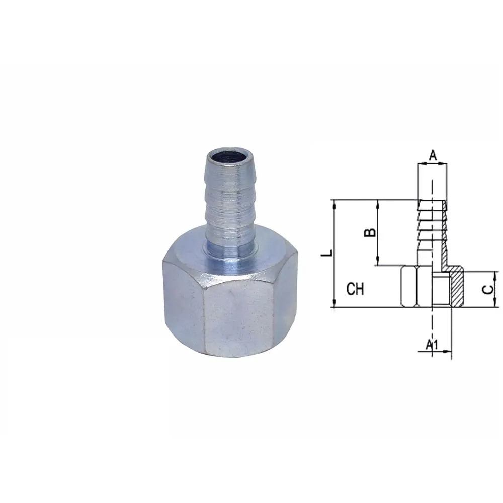 Adapter za creva 10mm, Ženski, 1/2'', 27x24x38 mm