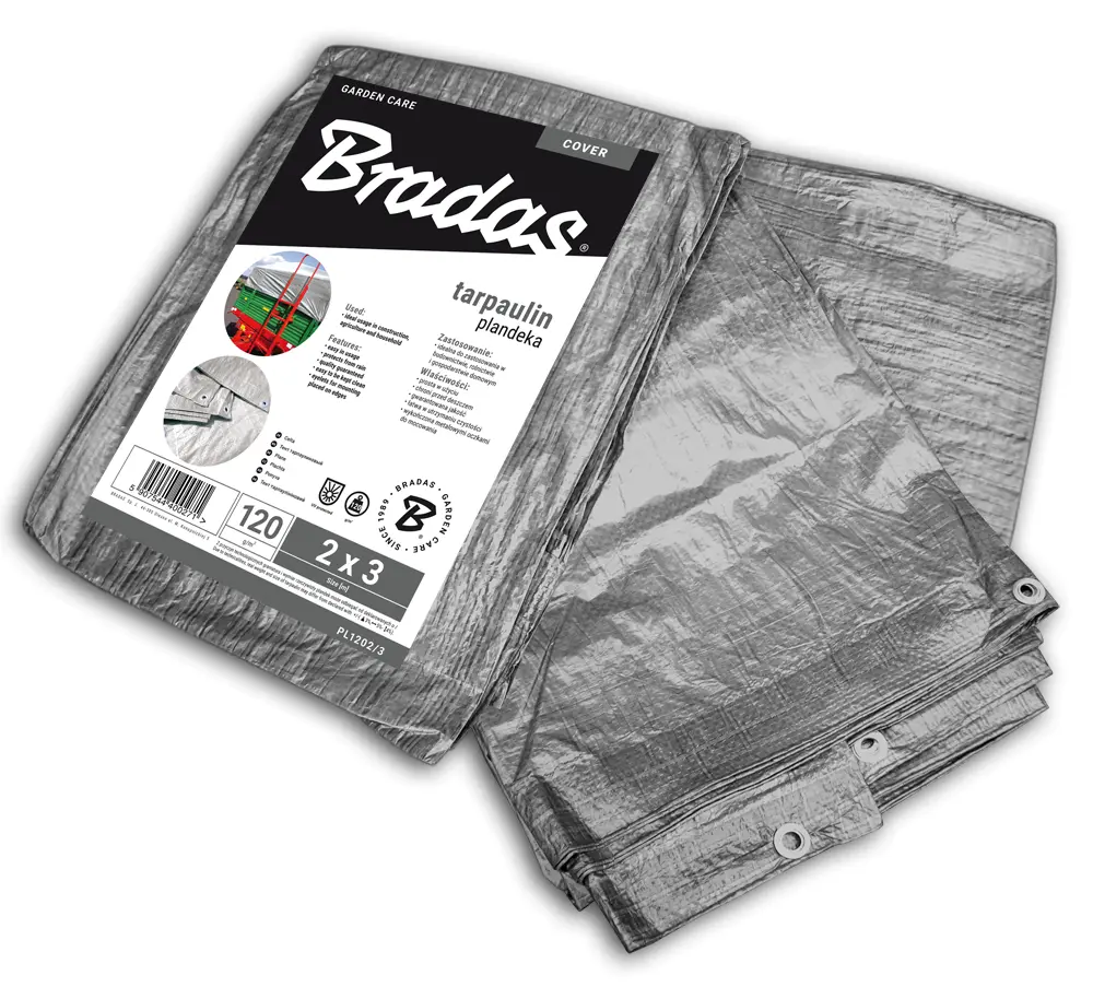 Bradas Cerada Plandeka 120 gr, 3x4, Siva