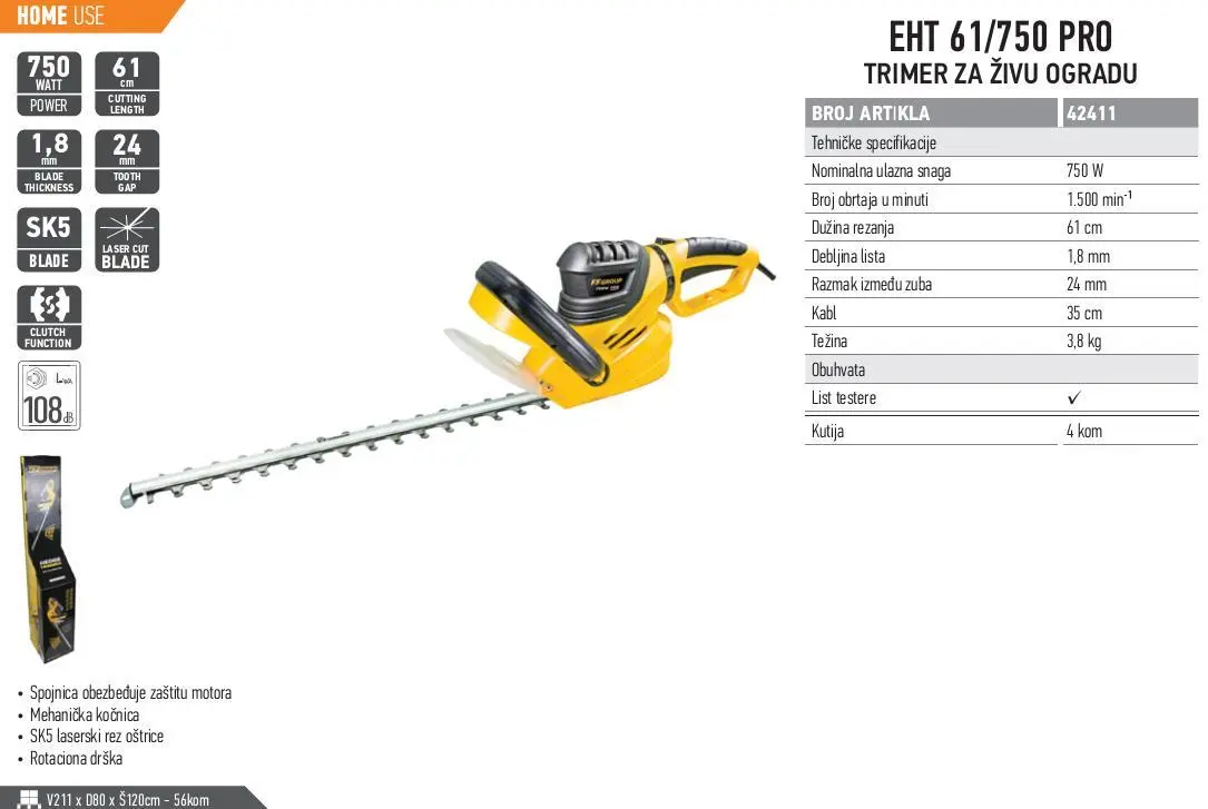 FF EA TRIMER EHT 61 750 PRO 750W