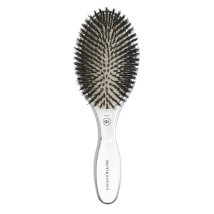 OLIVIA GARDEN Četka za raščešljavanje EXPERT CARE OVAL BOAR BRISTLES – SILVER