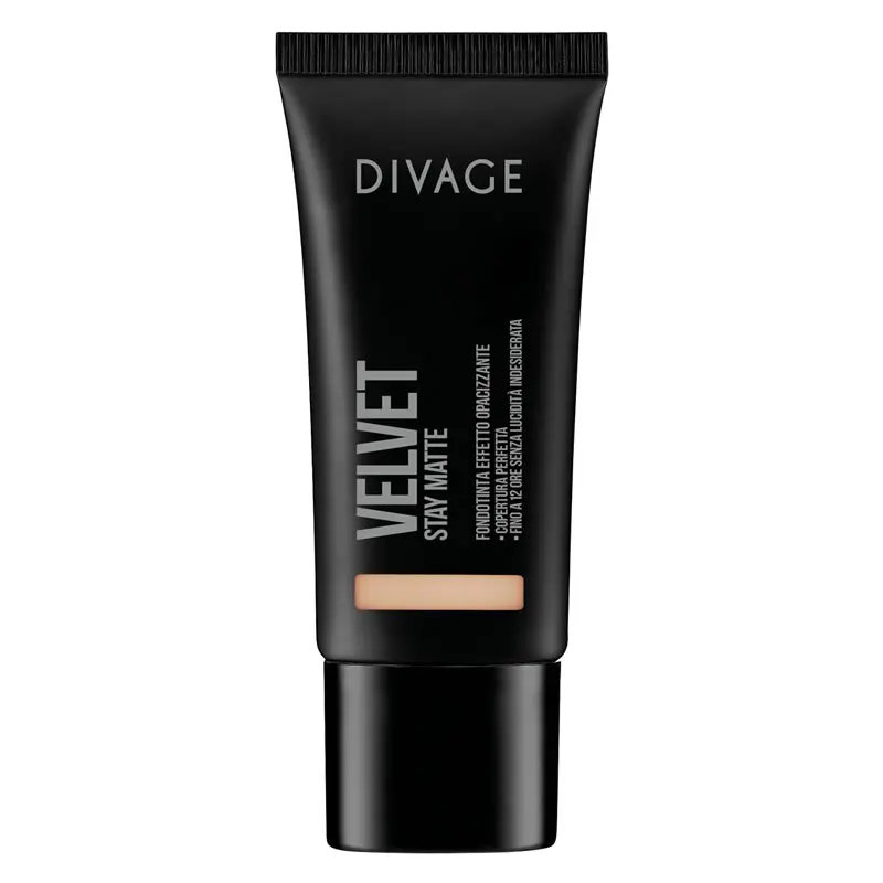 DIVAGE Tečni puder VELVET STAY MATTE 02 Matt Porcelain