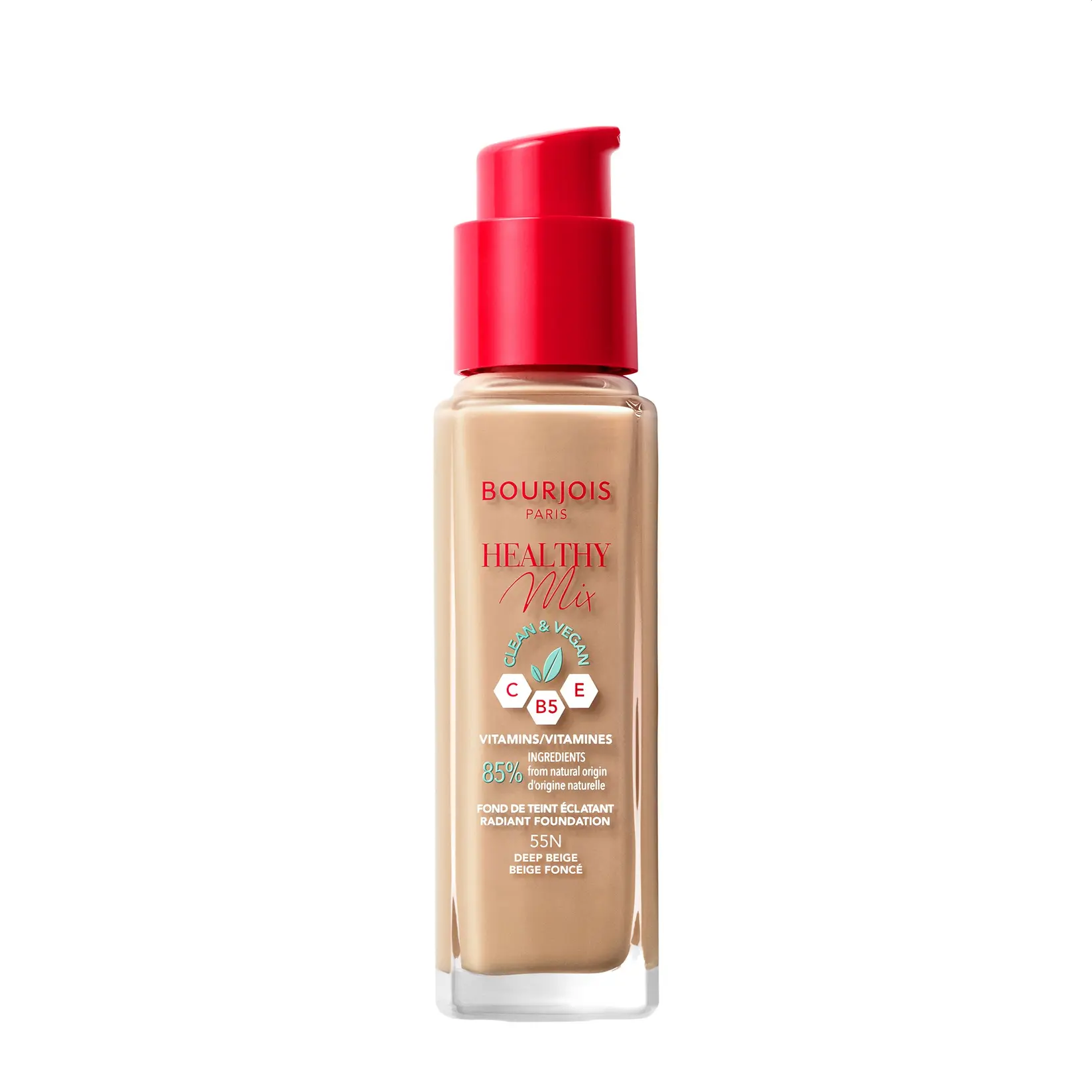 BOURJOIS Puder za lice Healthy Mix Foundation Vegan 55 Dark Beige